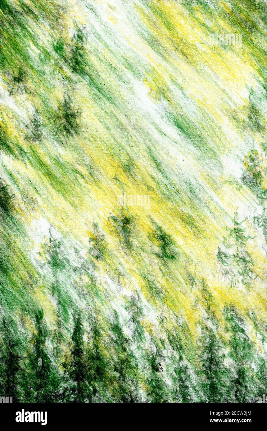 Landscape drawing hand paper hi-res stock photography and images - Alamy