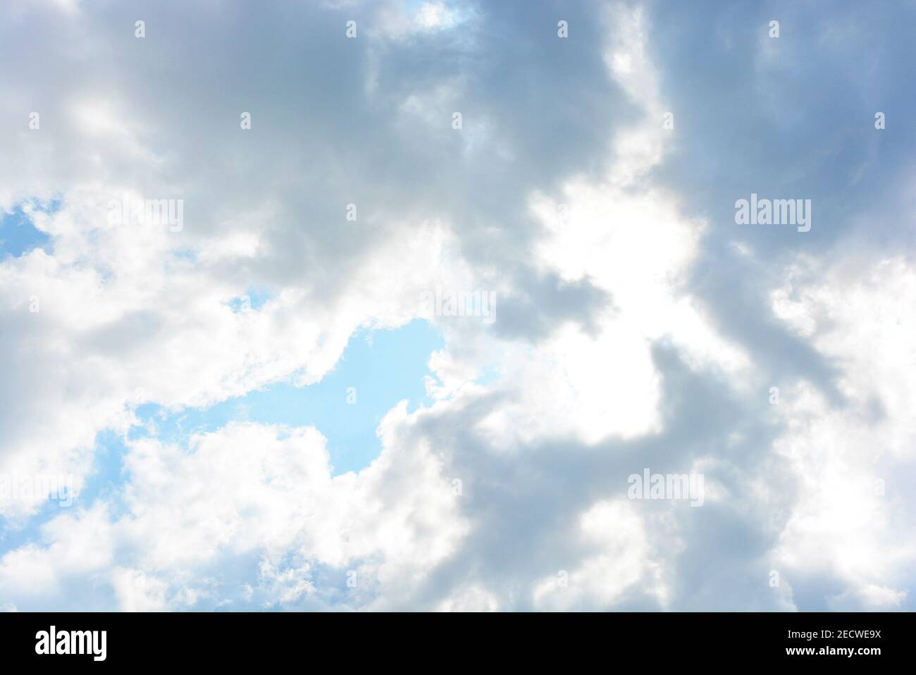 Bright and colorful photos of heavenly angelic white clouds and blue ...