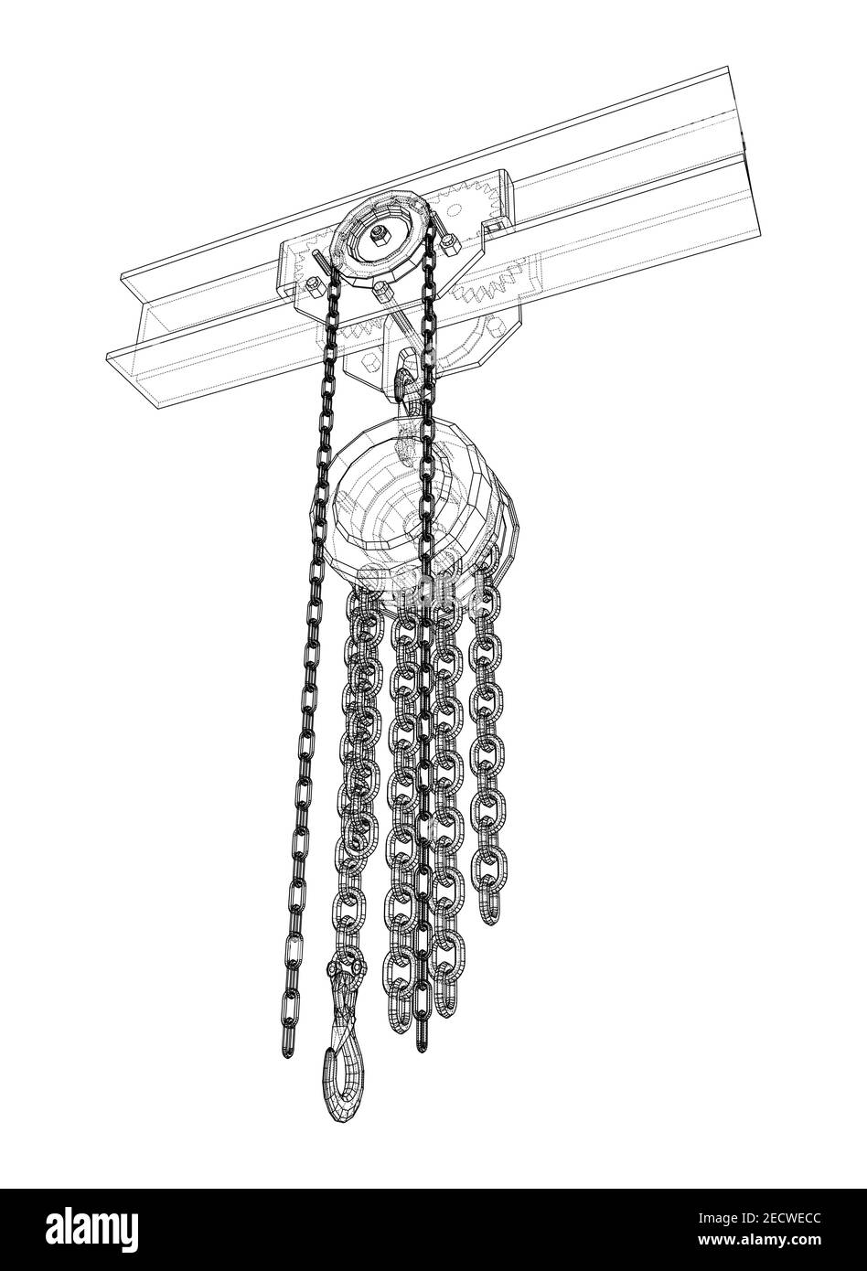 A Hoist on the beam. Vector Stock Vector Image & Art - Alamy