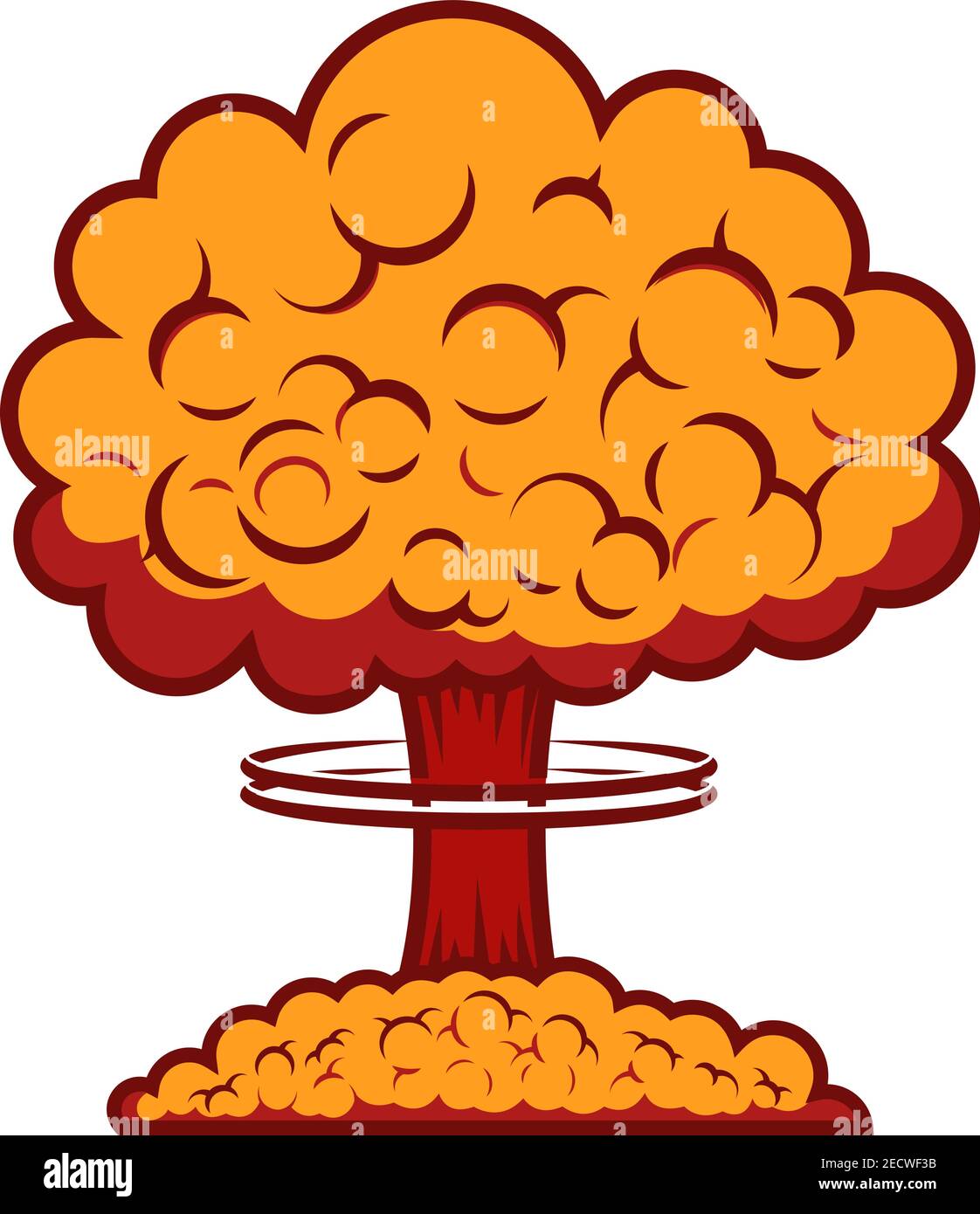Atomic Bomb Explosion Cartoon