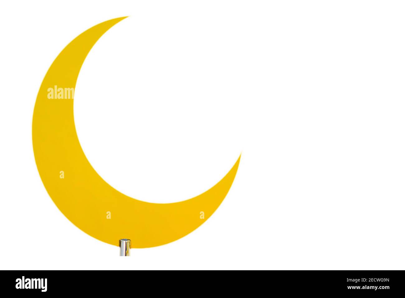 Muslim crescent symbol of Islam on white background isolated Stock ...