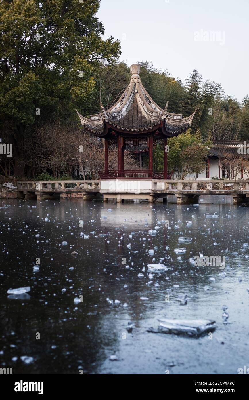 Chinese style pavilion in a park in Shanghai Stock Photo - Alamy