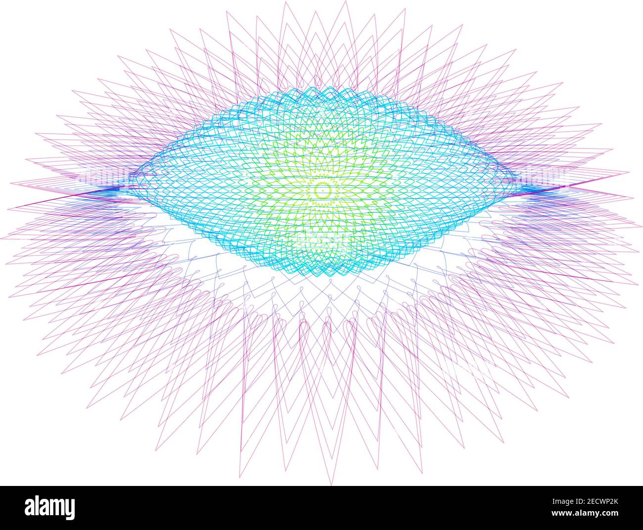 Overlapping lines and curves that make up geometric compositions ...