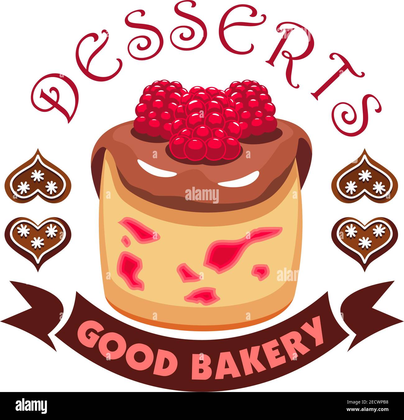 Raspberry chocolate topping Stock Vector Images - Alamy
