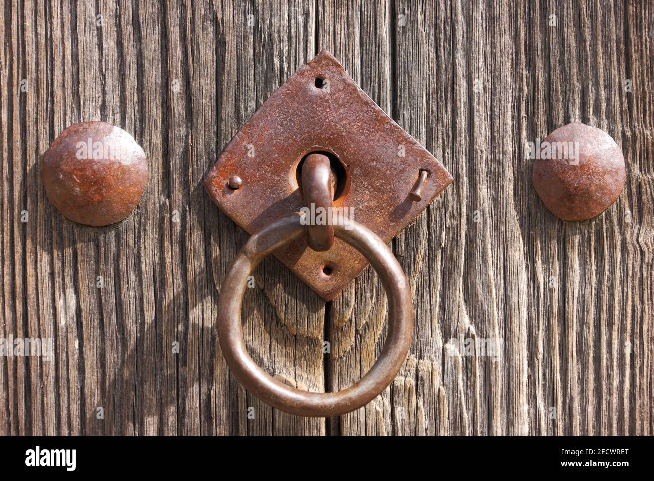 Old antique and vintage iron lock front view Stock Photo - Alamy