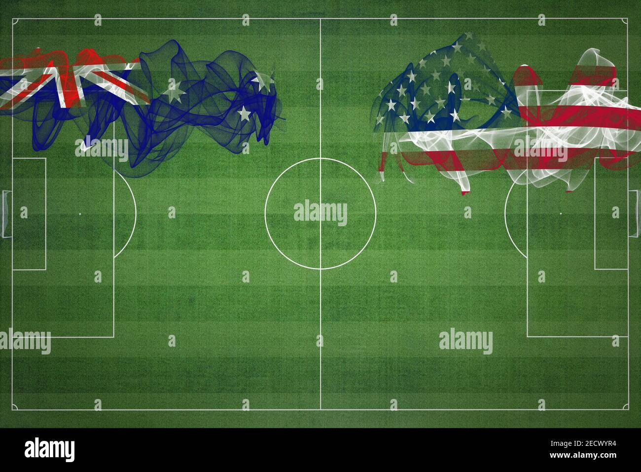 Australia vs United States Soccer Match, national colors, national ...