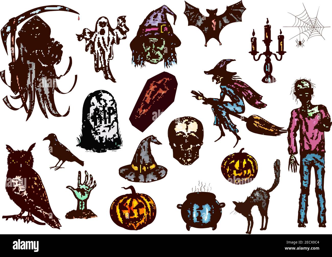 Color Zombie Drawings