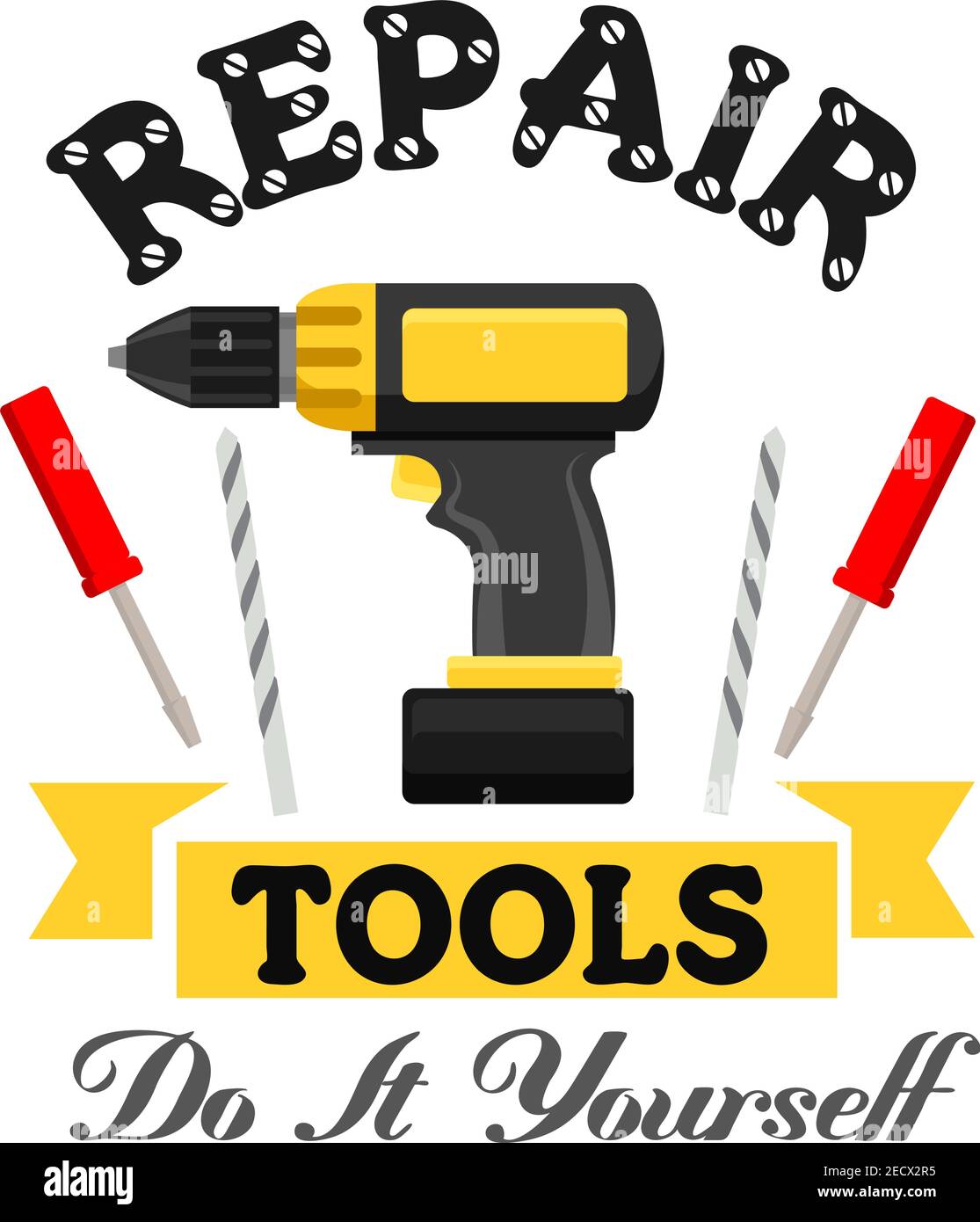 Metal drills Stock Vector Images - Alamy