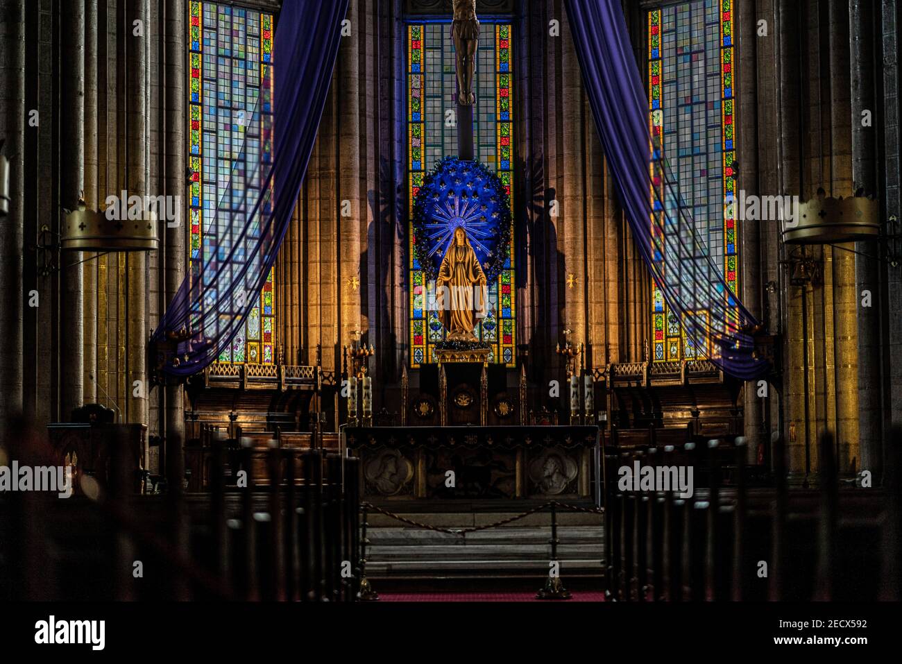 The inside of the Holy Trinity Armenian church located in Istanbul ...
