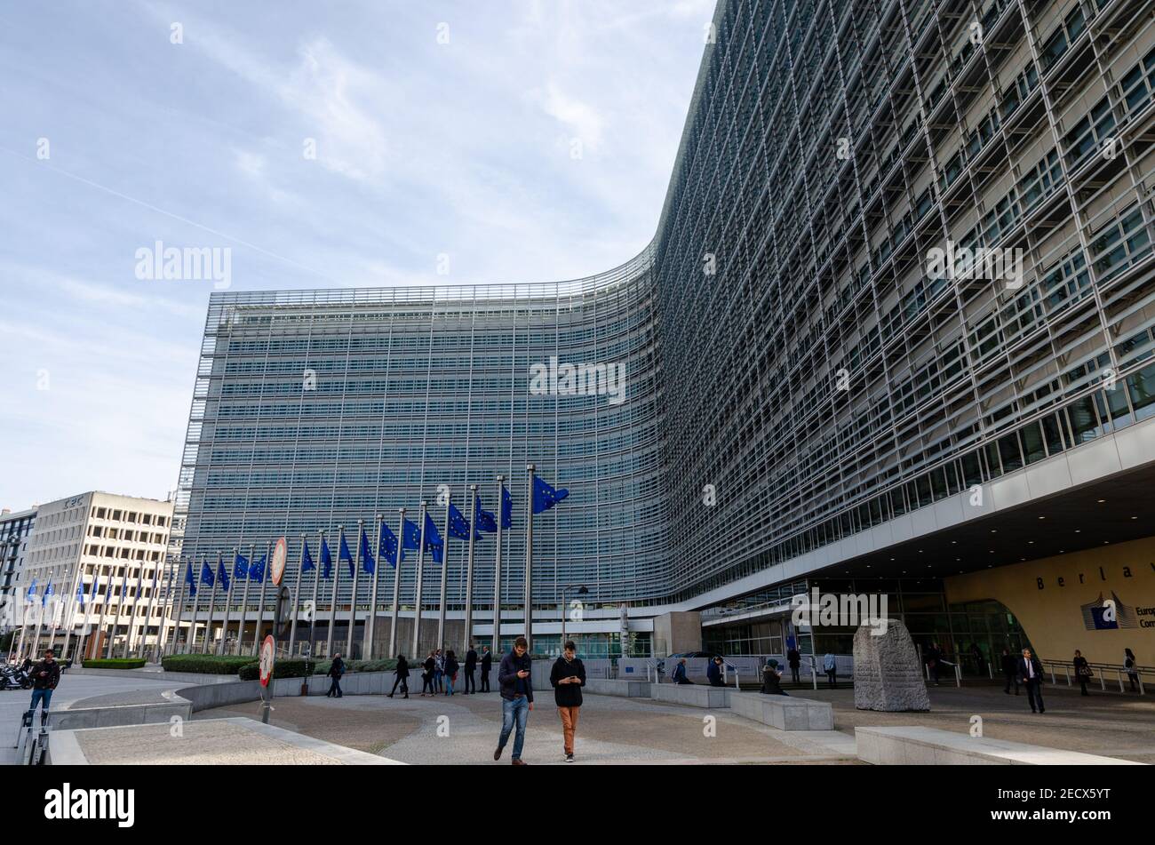 European Commission Headquarters building in Brussels, Belgium, Europe ...