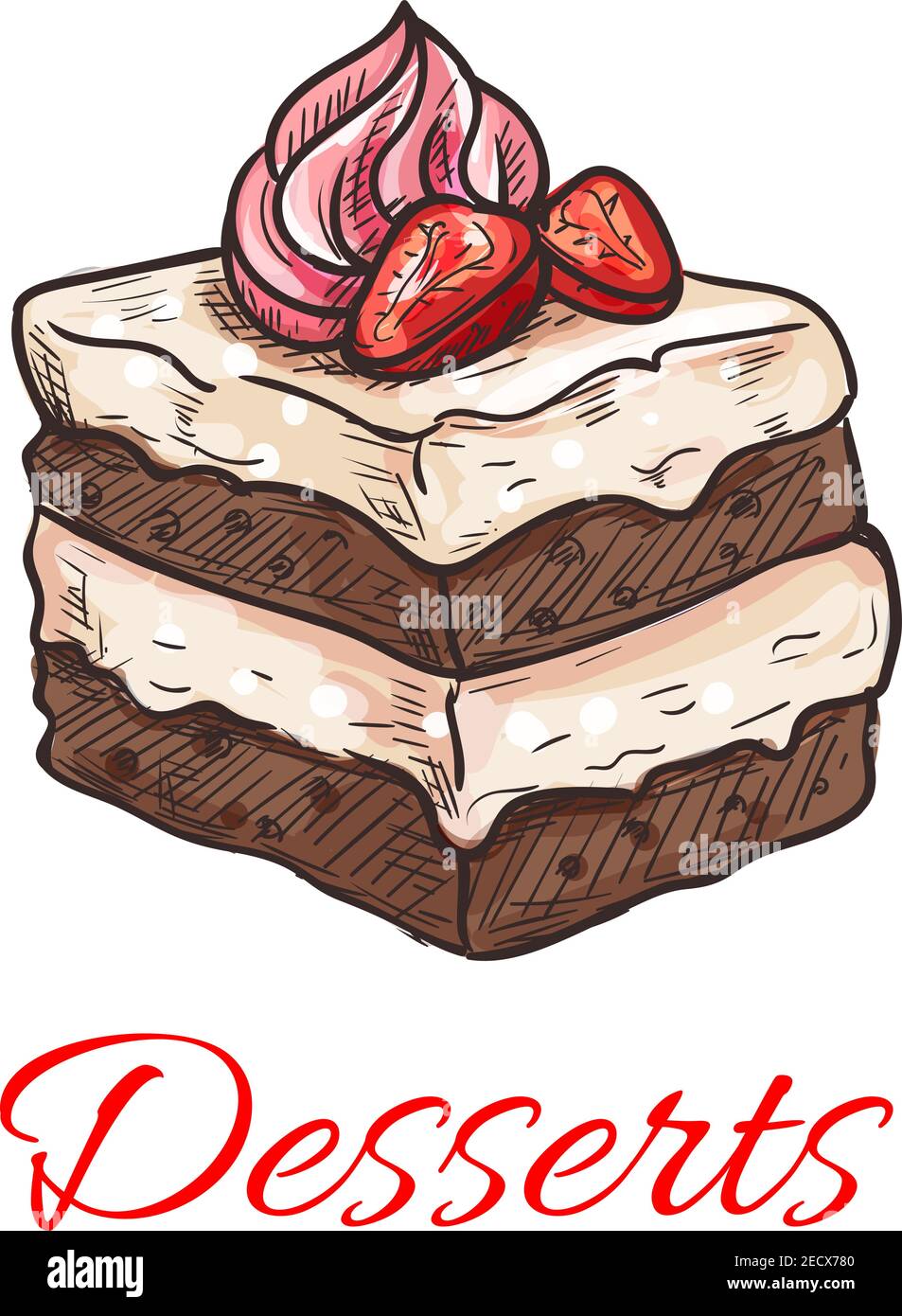 Chocolate pie icing on Stock Vector Images - Alamy