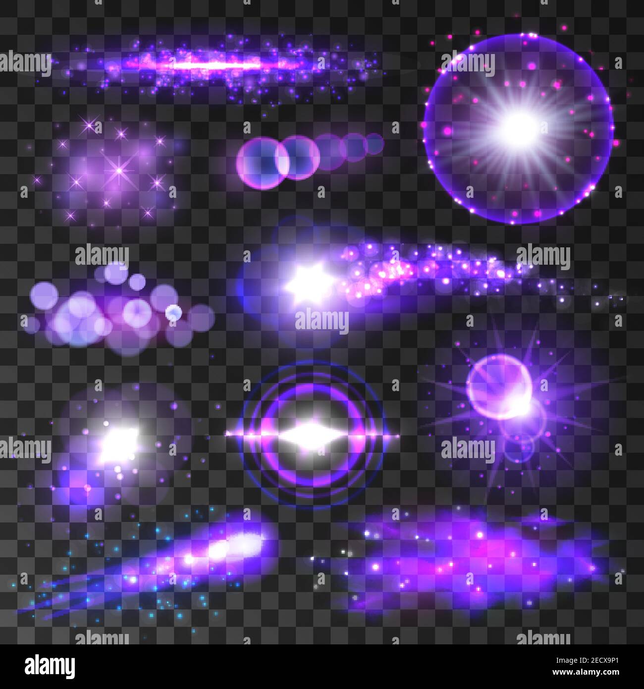 Purple Lens Flare Transparent