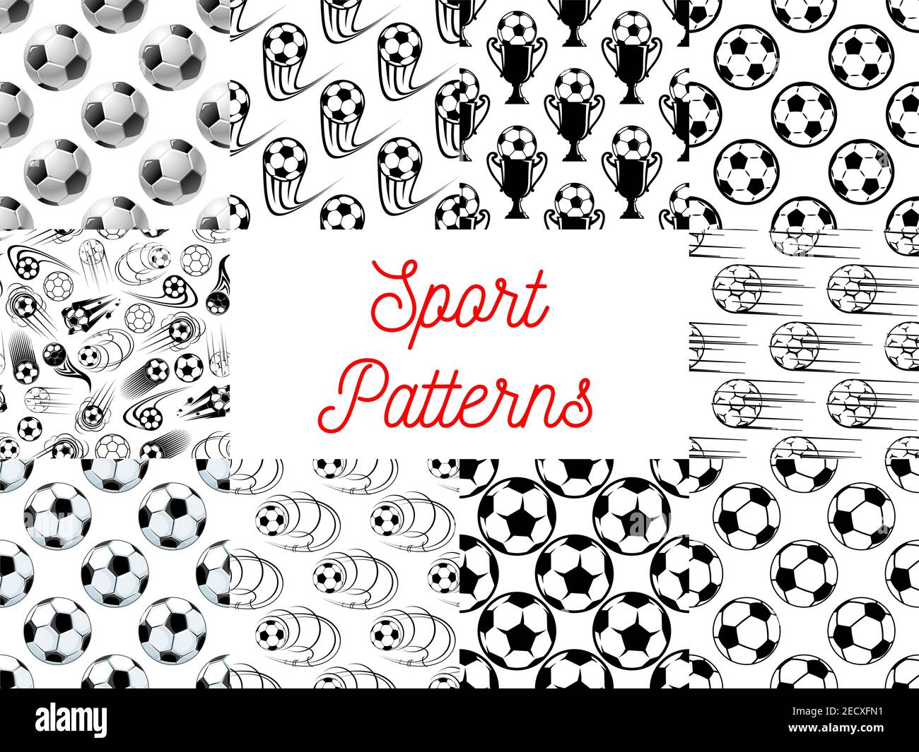 Seamless soccer balls background Cut Out Stock Images & Pictures - Alamy