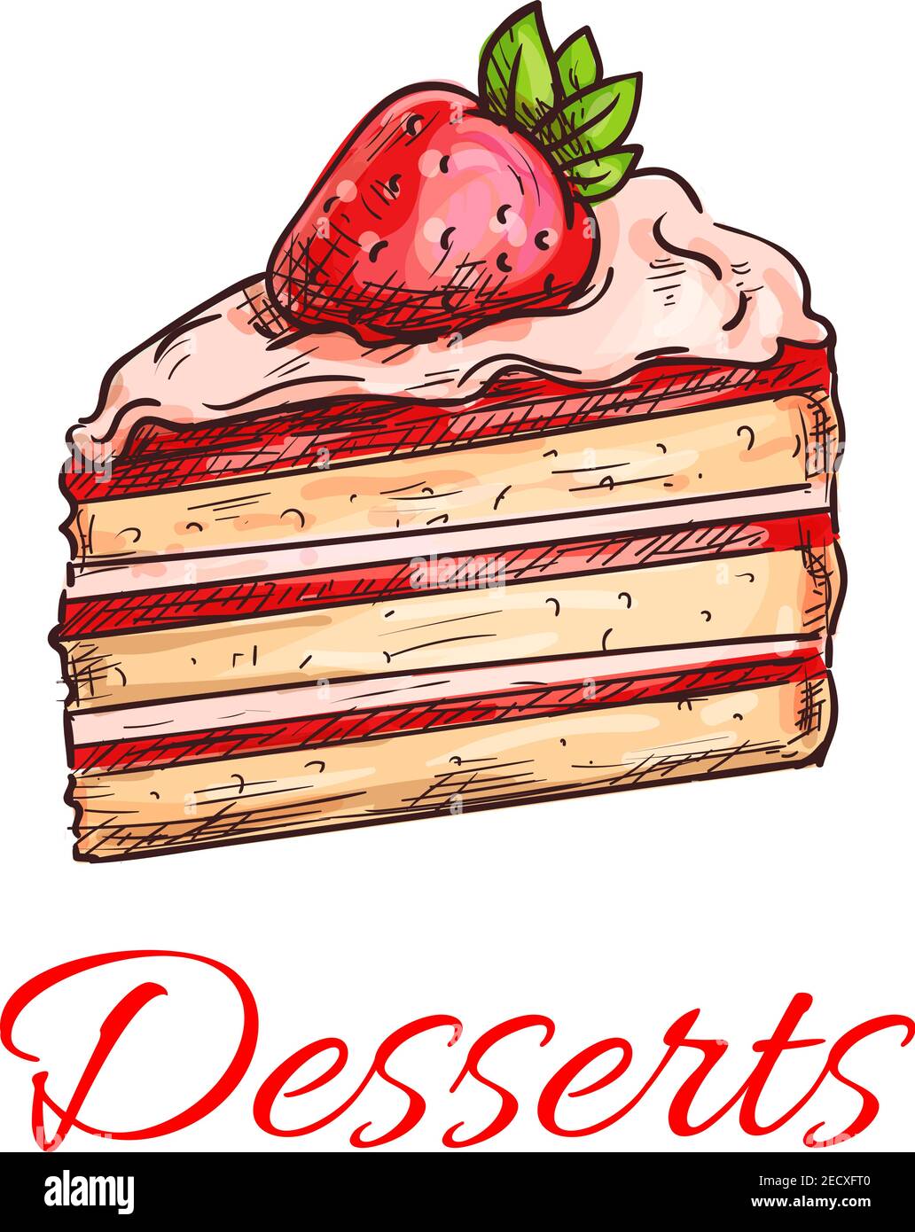 Cheese cake ice cream Stock Vector Images - Alamy