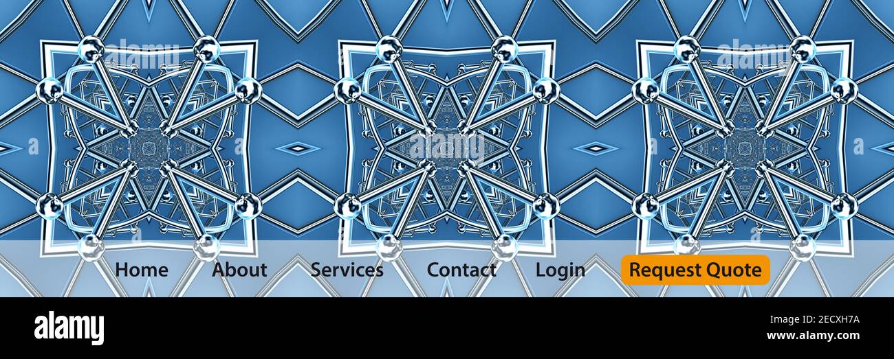 Collection of wide abstract web headers with technology 3Drender ...