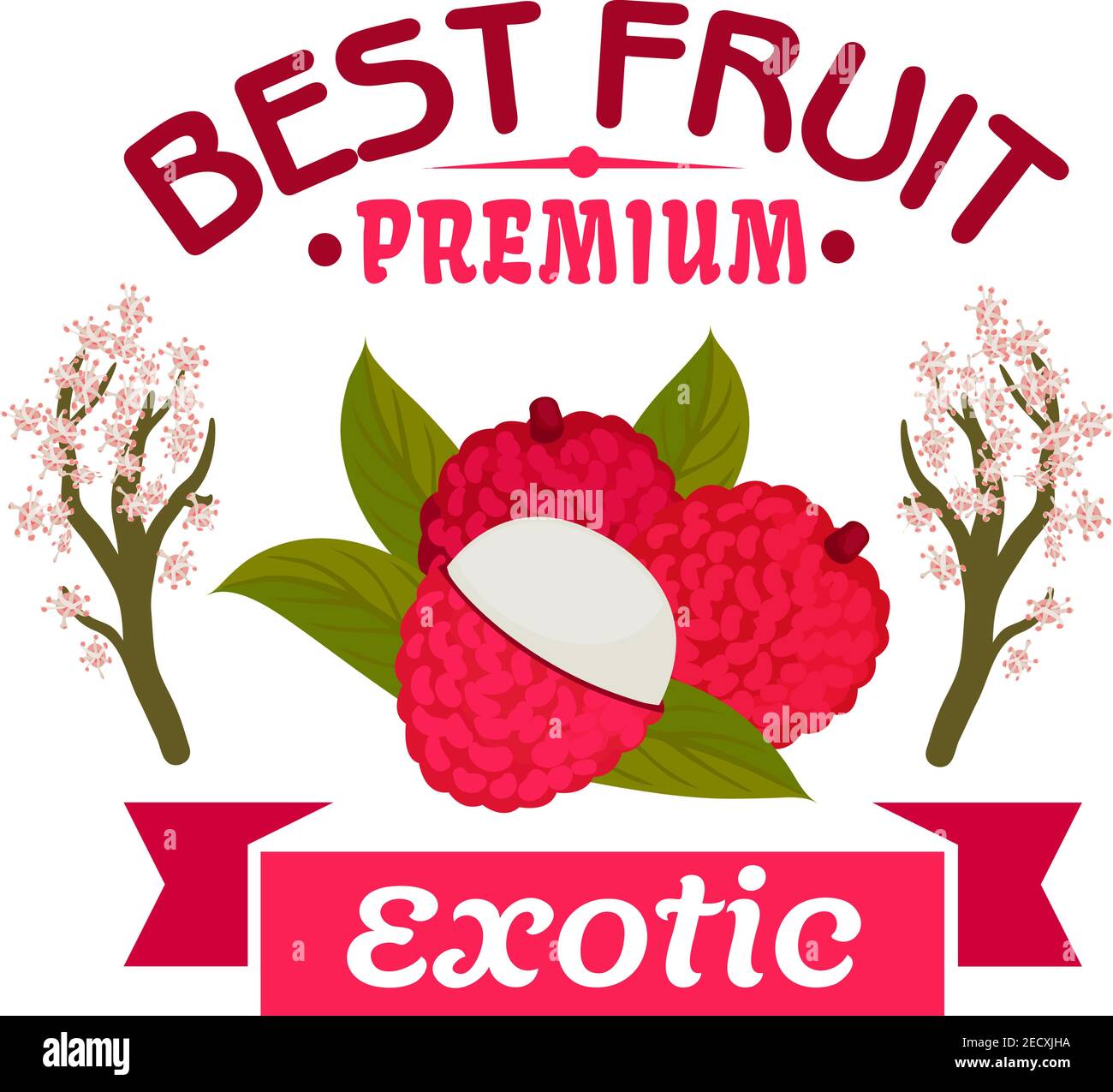 Litchi farm Stock Vector Images - Alamy