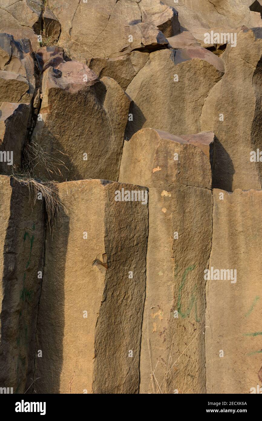 Natural basalt stone, basalt pillars in nature.new Stock Photo - Alamy
