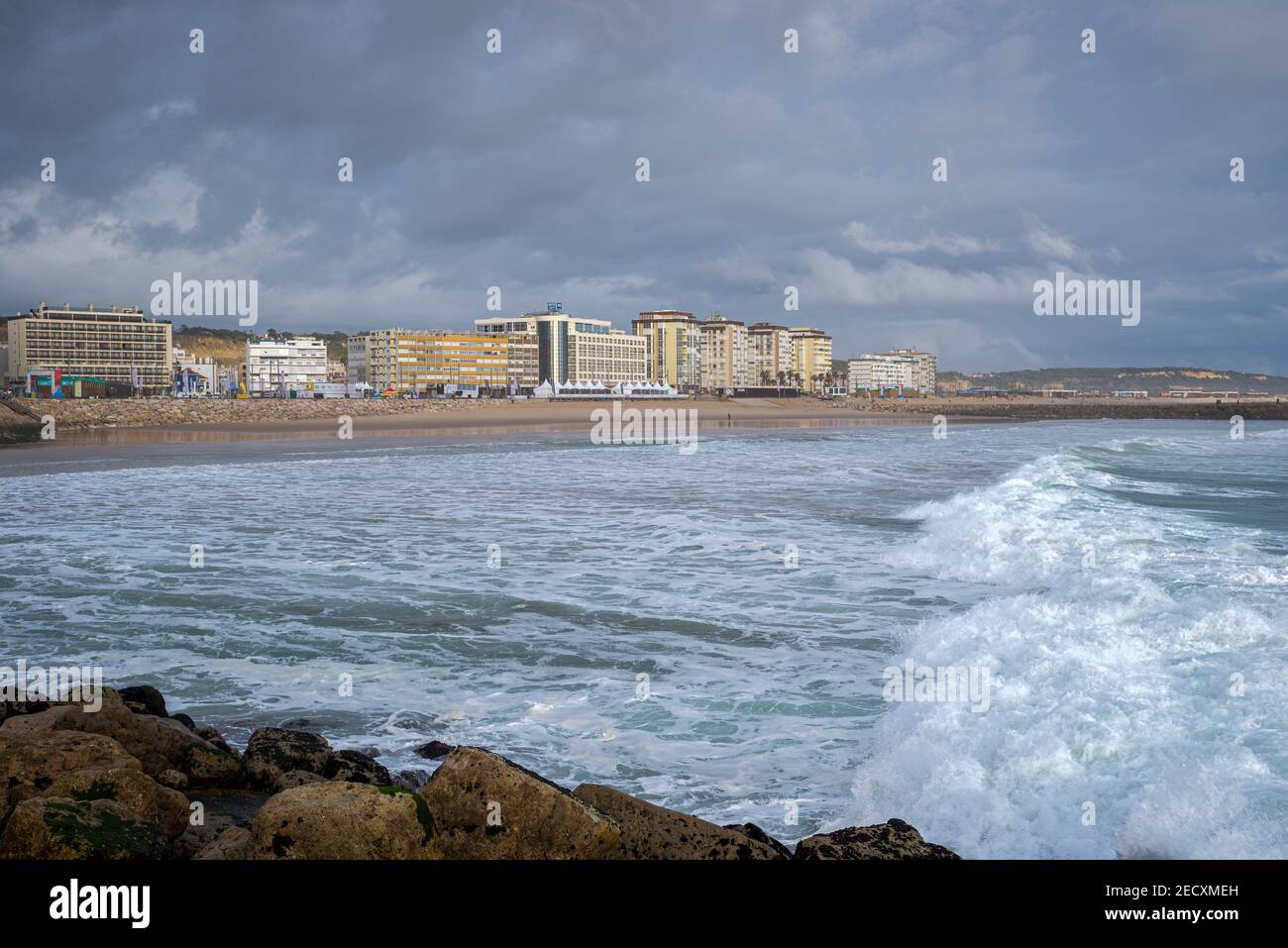 COSTA DA CAPARICA, PORTUGAL – APRIL 17, 2019: Views of the beach of ...
