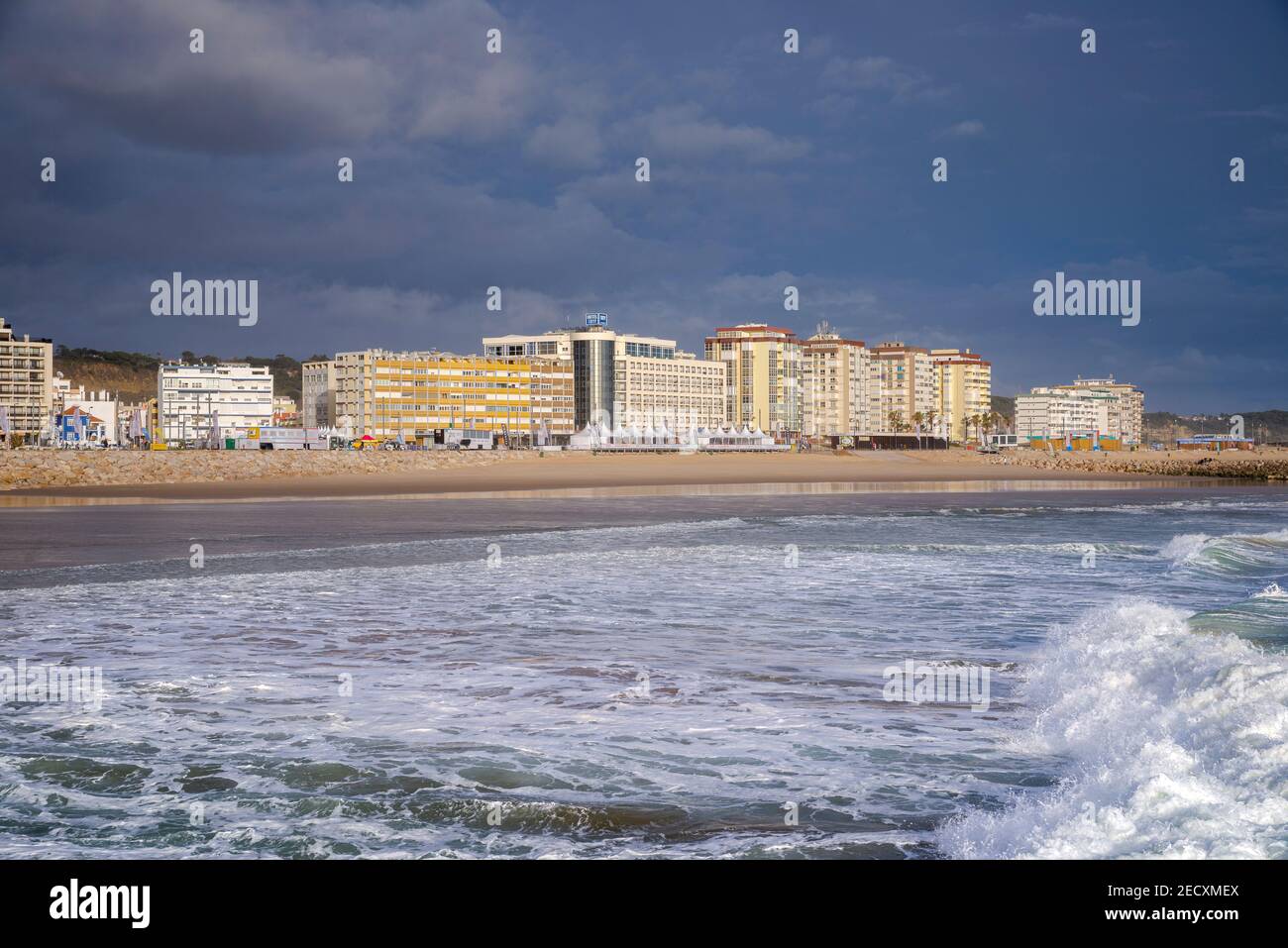 COSTA DA CAPARICA, PORTUGAL – APRIL 17, 2019: Views of the beach of ...