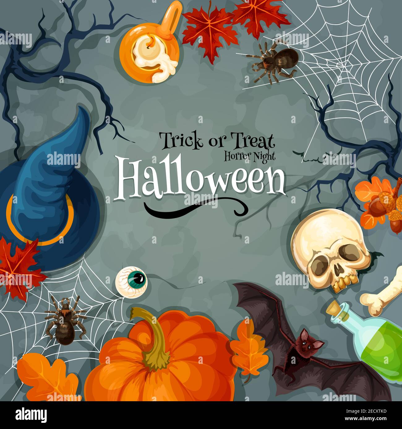 Spooky night symbols Stock Vector Images - Alamy