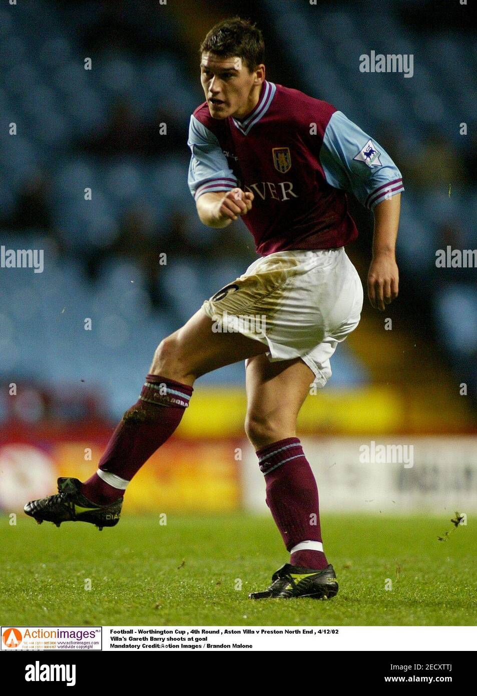 Aston villas gareth barry shoots hi-res stock photography and images ...
