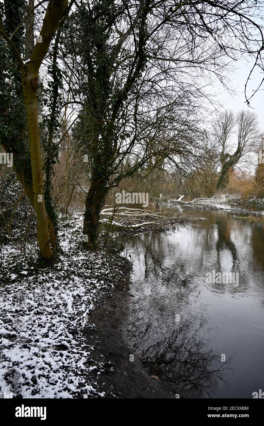 Snowscene, Foots Cray Meadows, Sidcup, Kent. UK Stock Photo - Alamy