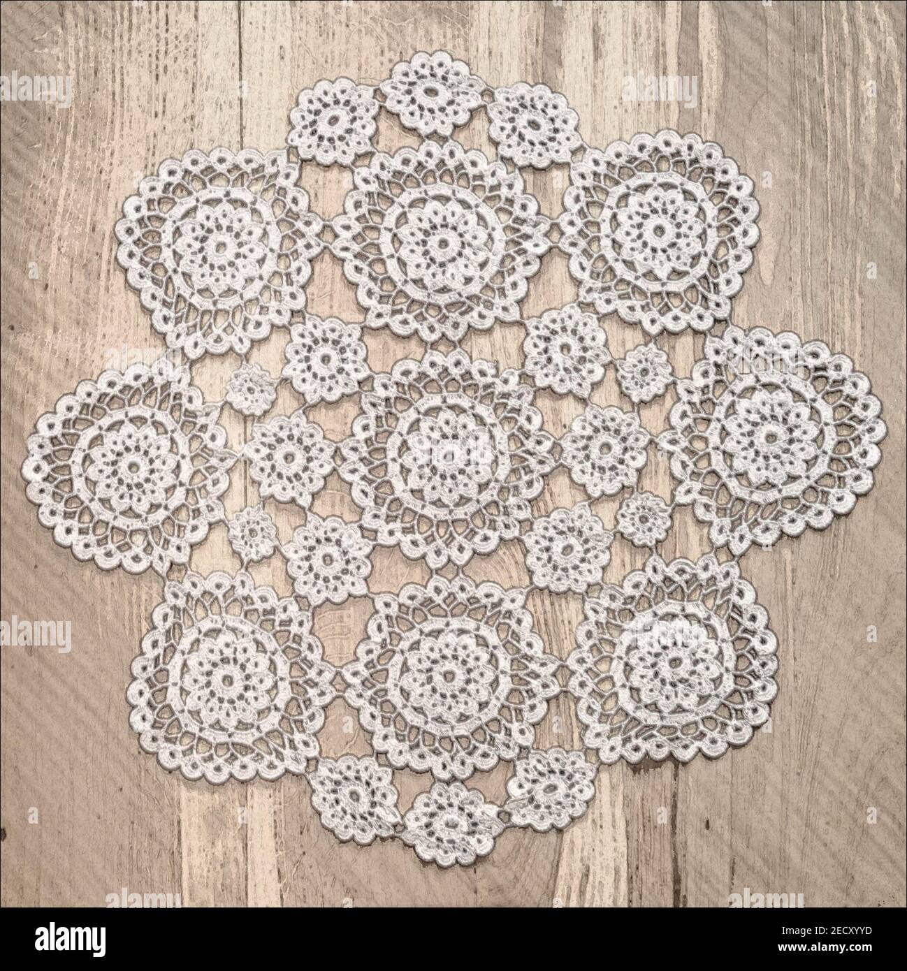 Handmade doily background. Grunge crochet texture Stock Photo - Alamy