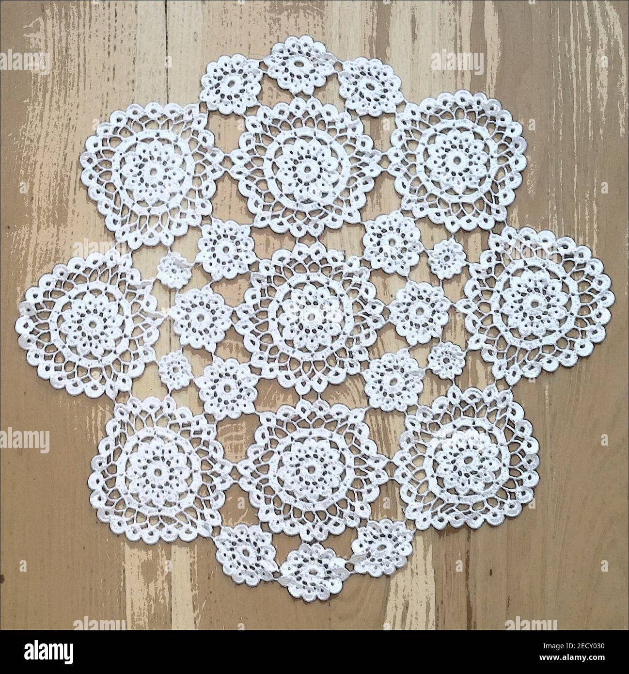 Handmade doily background. Grunge crochet texture Stock Photo - Alamy