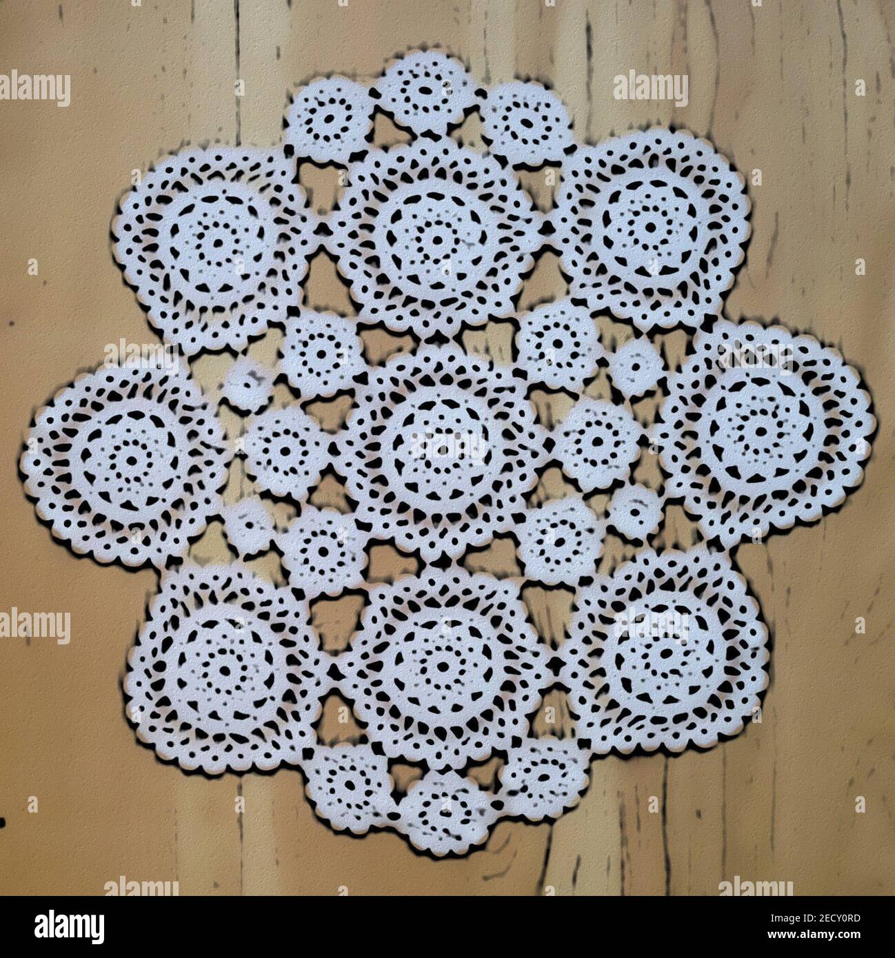 Handmade doily background. Grunge crochet texture Stock Photo - Alamy