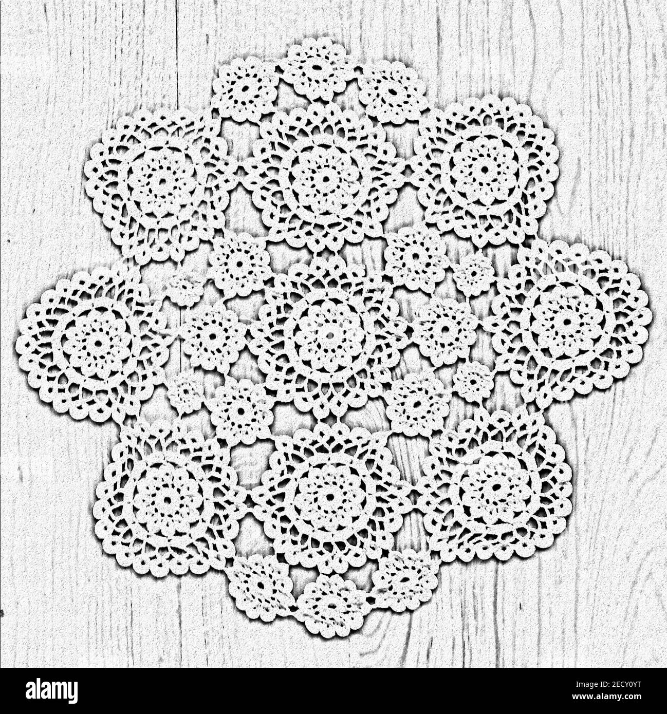 Handmade doily background. Grunge crochet texture Stock Photo - Alamy
