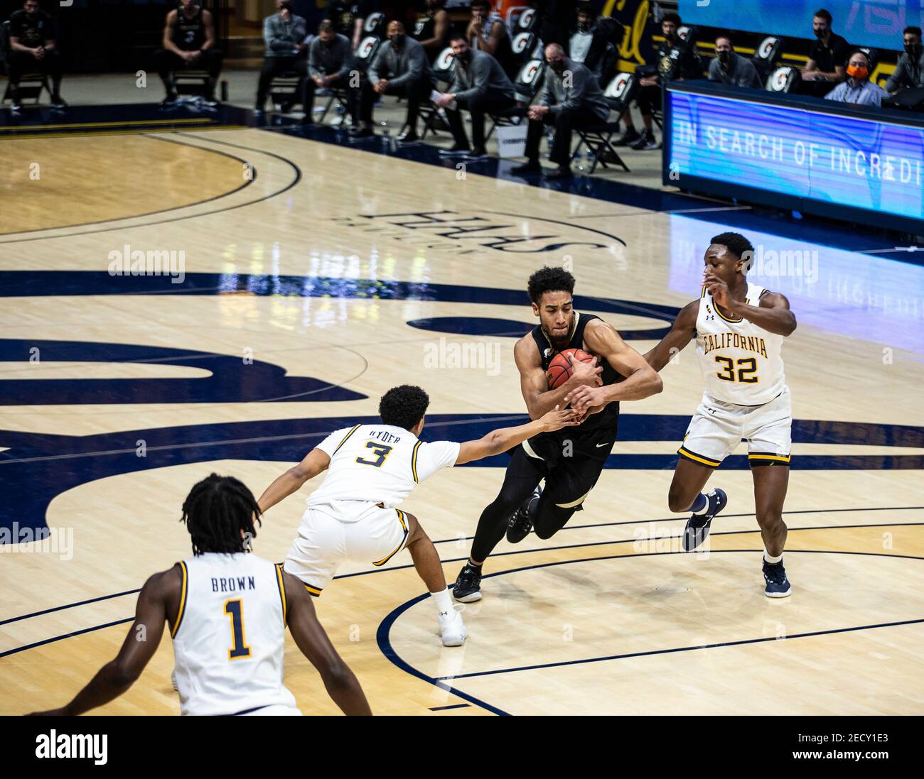 Hass Pavilion Berkeley Calif, USA. 13th Feb, 2021. CA U.S.A. Colorado ...