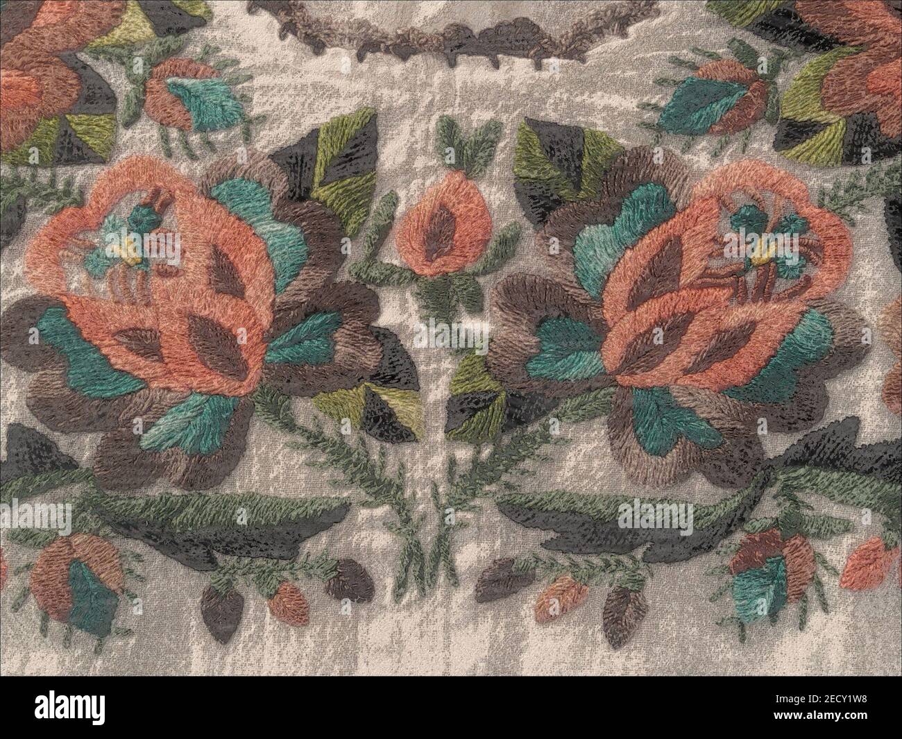 Serbian folk seamless pattern ornaments. Serbian traditional embroidery ...