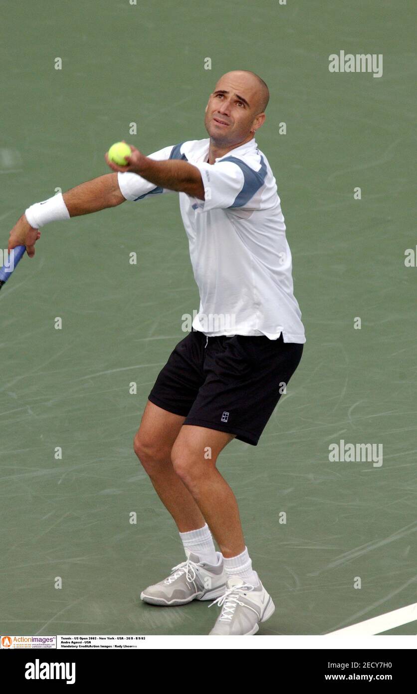 2002 us open agassi hi-res stock photography and images - Alamy