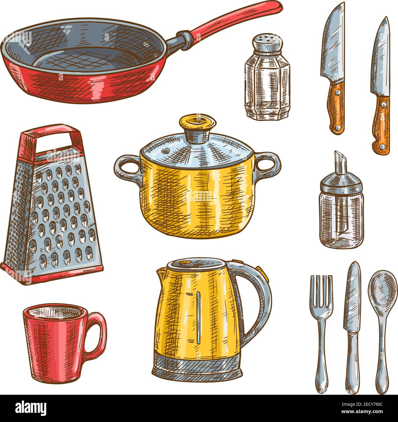 Vintage Cooking Utensils Clipart