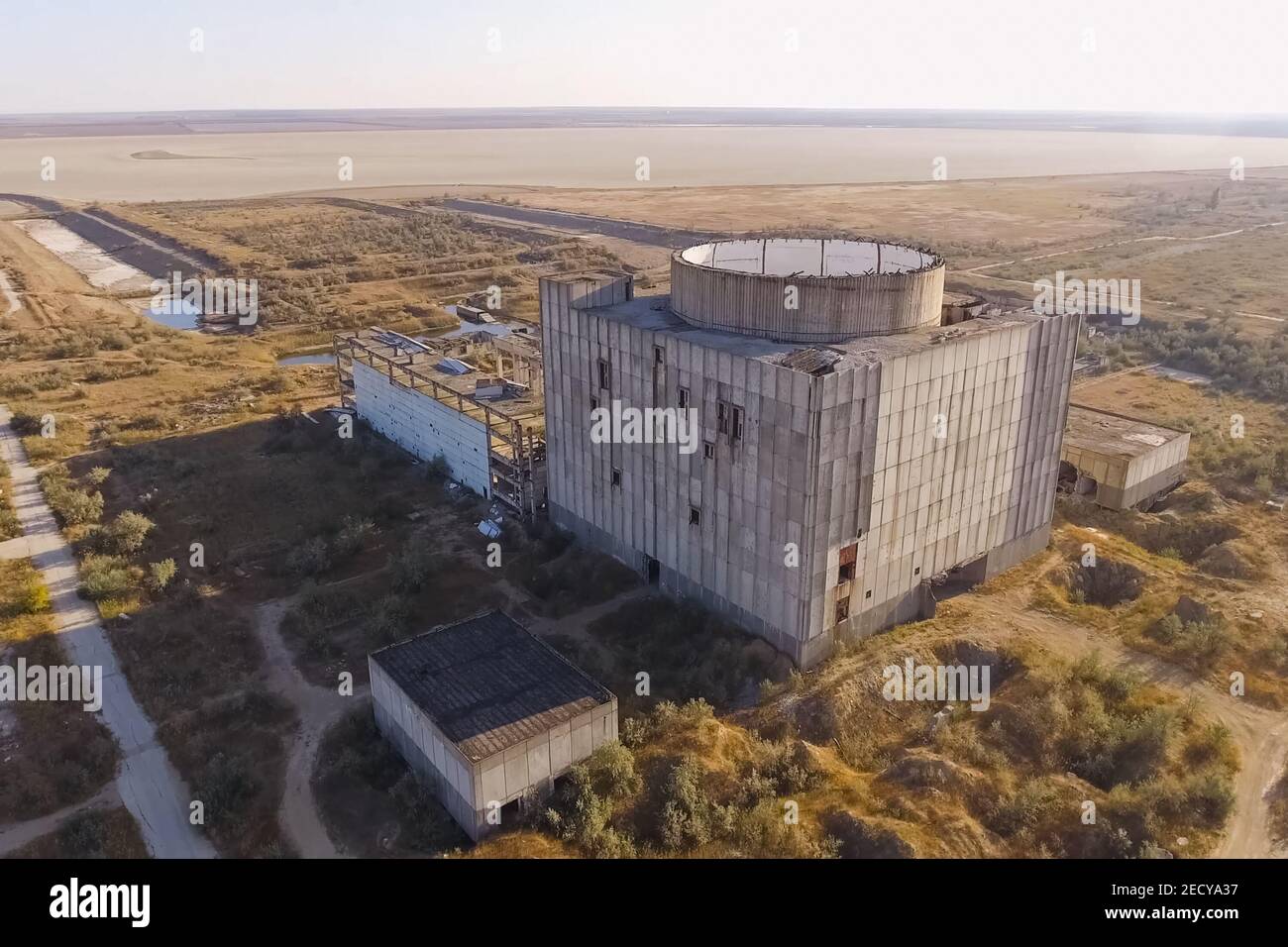 the Old Abandoned Unfinished Nuclear Power Plant Stock Photo - Alamy