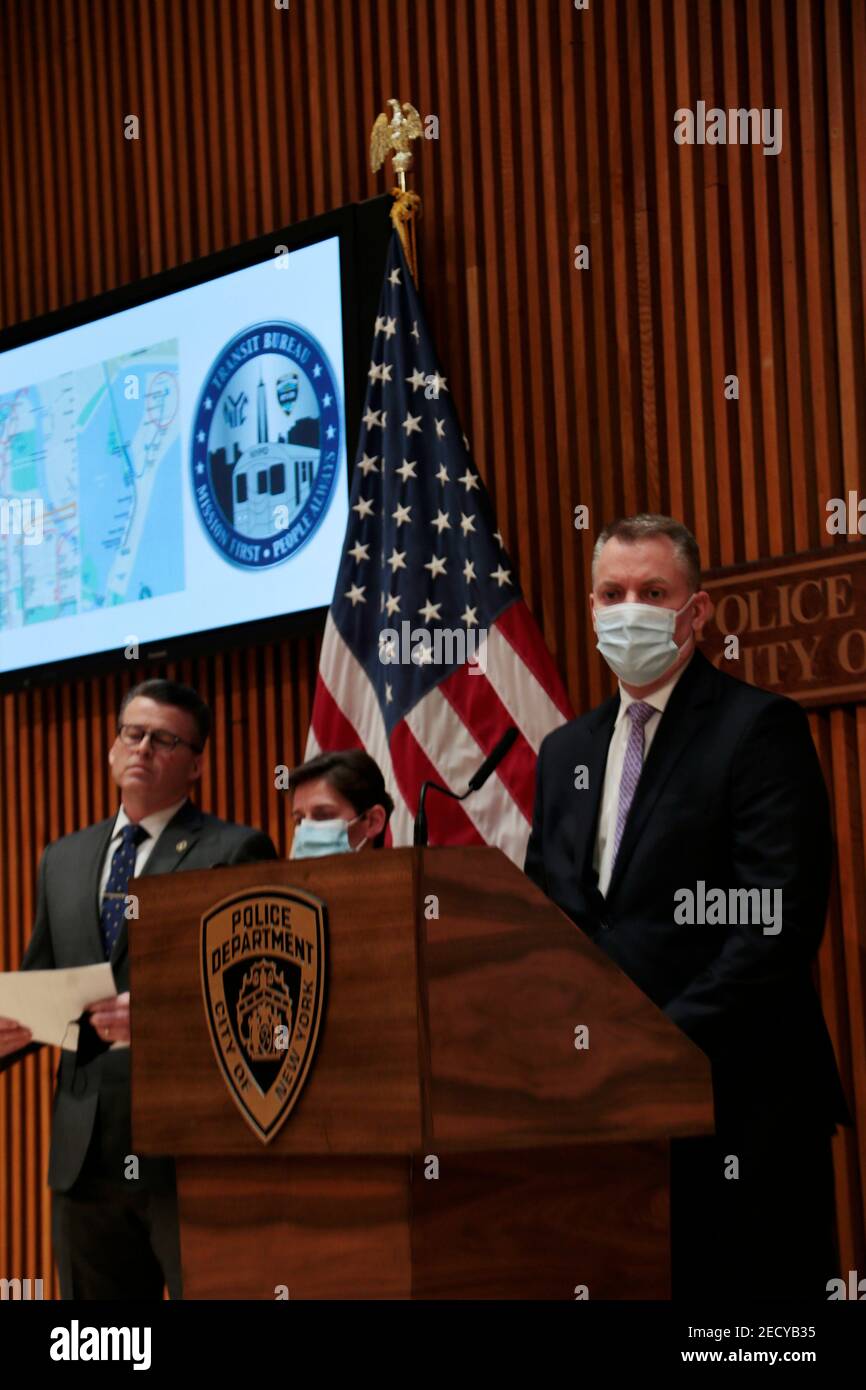 New York, New York, USA. 13th Feb, 2021. (L-R) NYPD Deputy Chief Brian ...