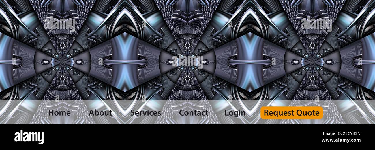 Collection of wide abstract web headers with technology 3Drender ...