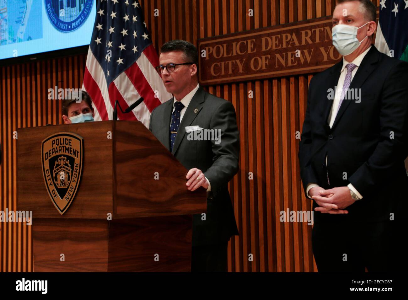 NEW YORK, NEW YORK-FEBRUARY 13, 2021: (L-R) NYPD Deputy Chief Brian ...