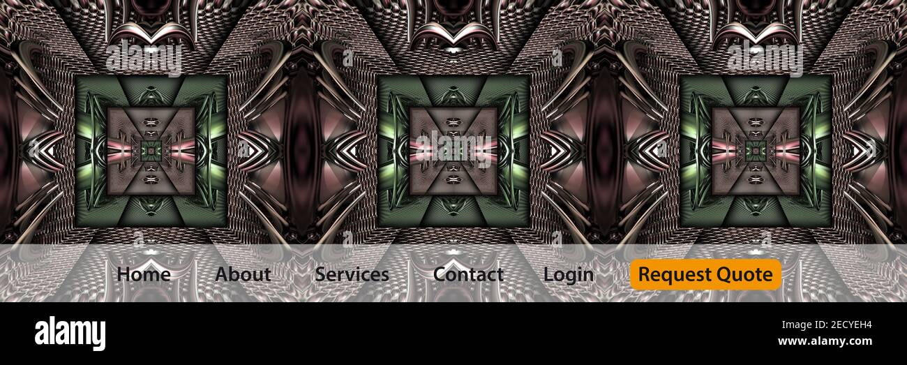 Collection of wide abstract web headers with technology 3Drender ...