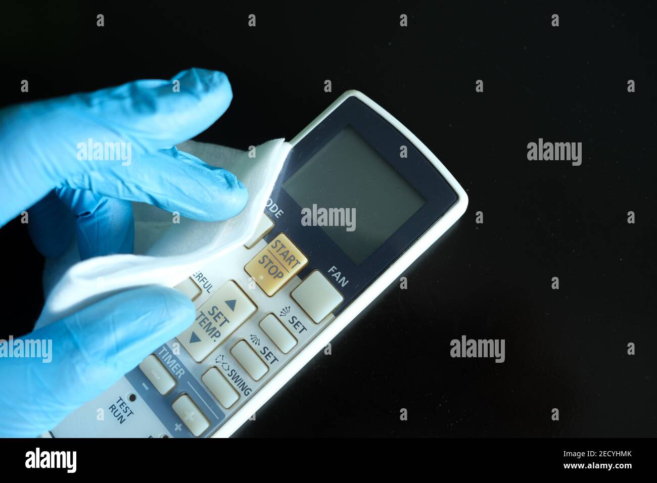 Cleaning air condition remote control with an antibacterial fabric ...