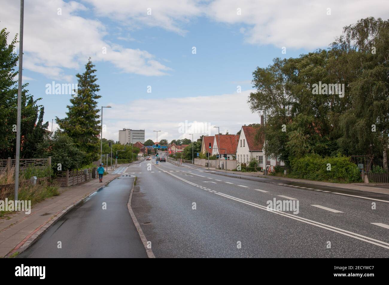 Road in town of Ringsted in Denmark Stock Photo - Alamy