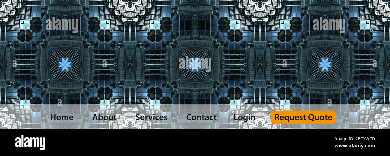 Collection of wide abstract web headers with technology 3Drender ...