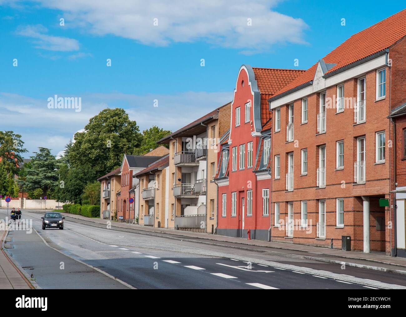 Road in city of Ringsted in Denmark Stock Photo - Alamy