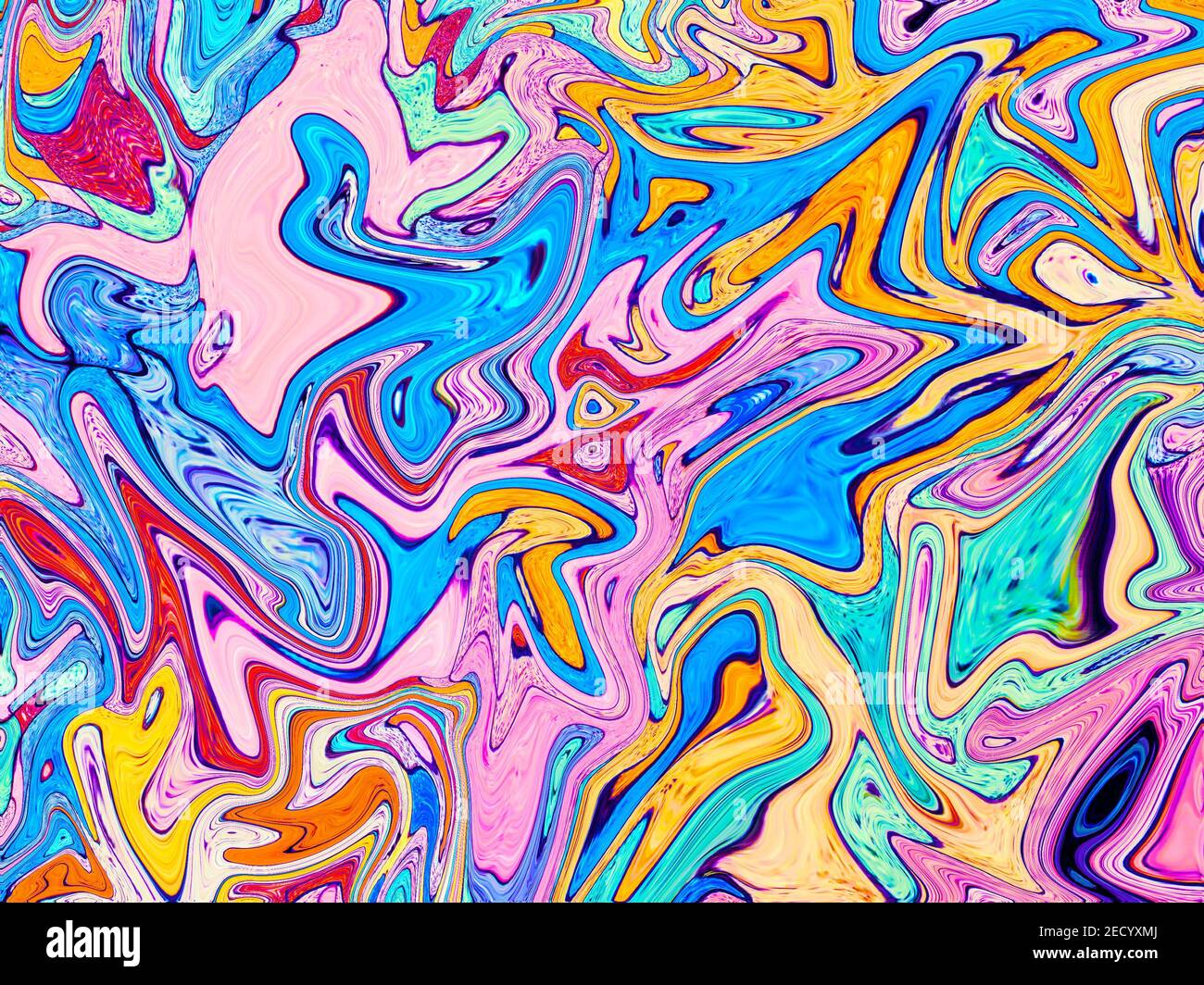 Bright neon color palette digital marbling. Marble abstract background ...