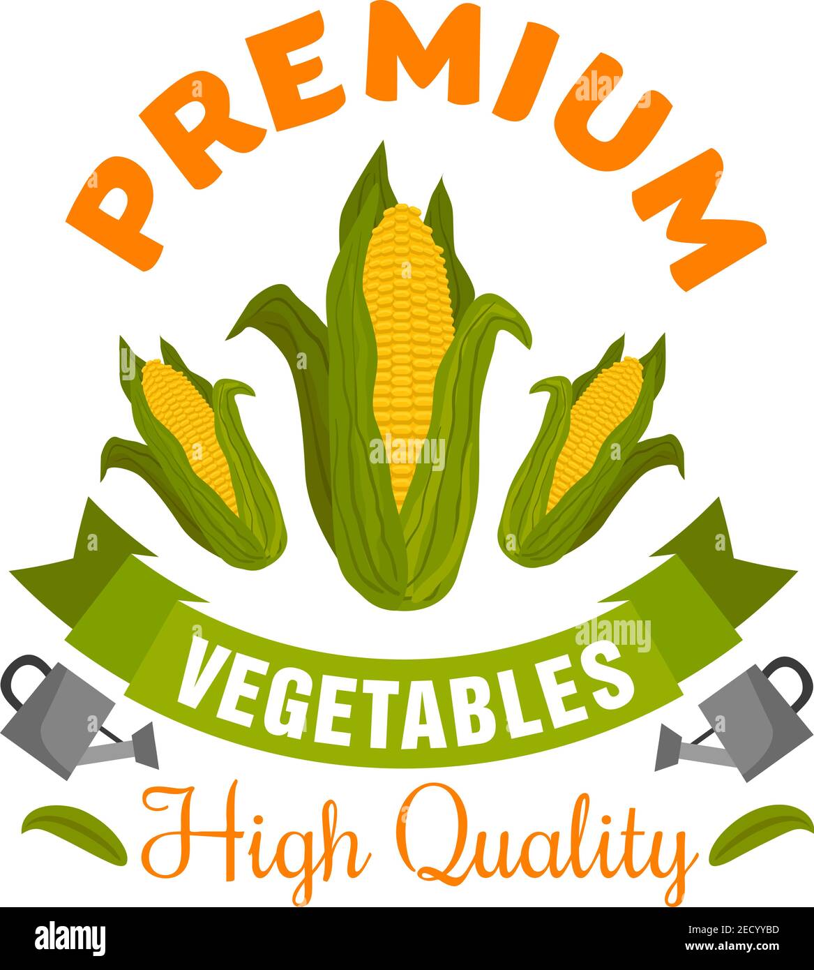 Watering sweetcorn garden Stock Vector Images - Alamy