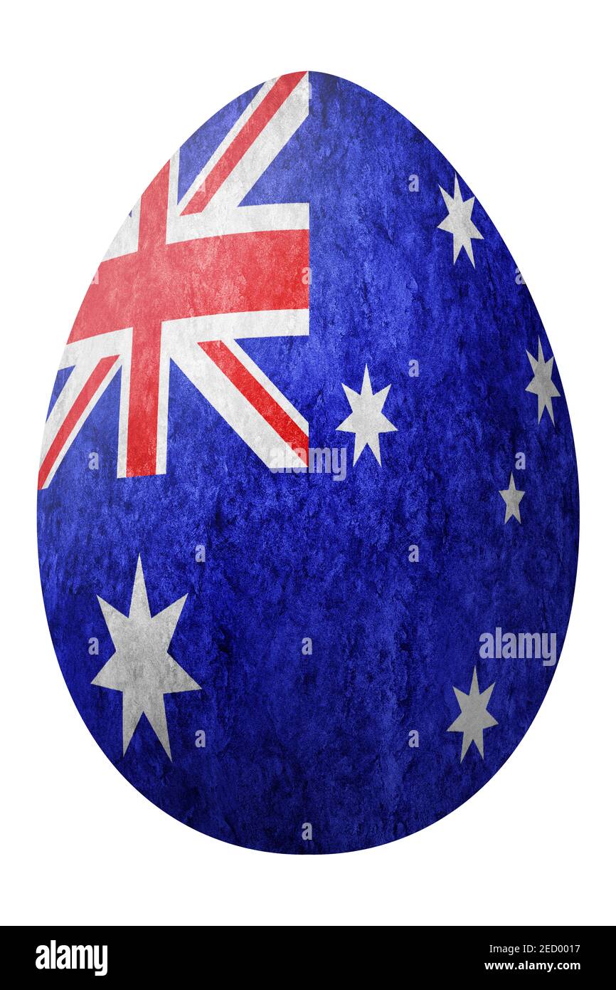 Australia Easter Egg, National flag egg, Clipping path Stock Photo - Alamy