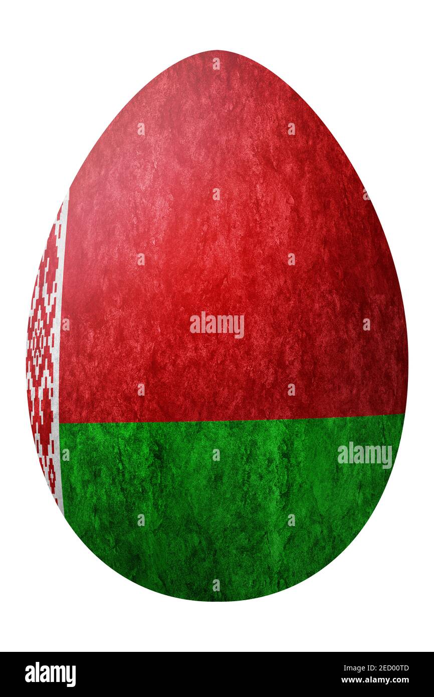 Belarus Easter Egg, National flag egg, Clipping path Stock Photo - Alamy