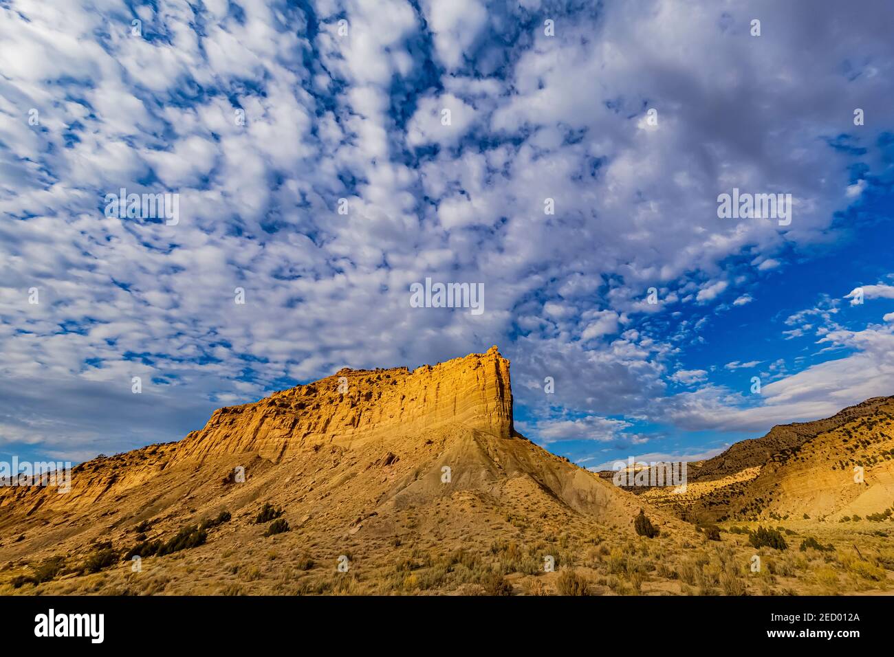 Book cliffs with dramatic clouds above the coal mining town of Sego ...
