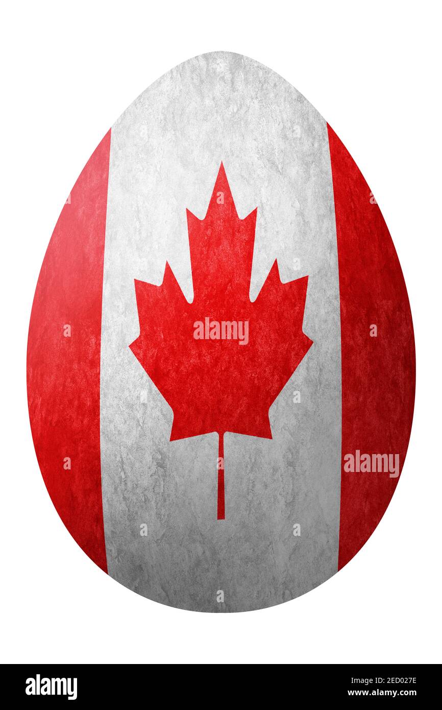 Canada Easter Egg, National flag egg, Clipping path Stock Photo - Alamy