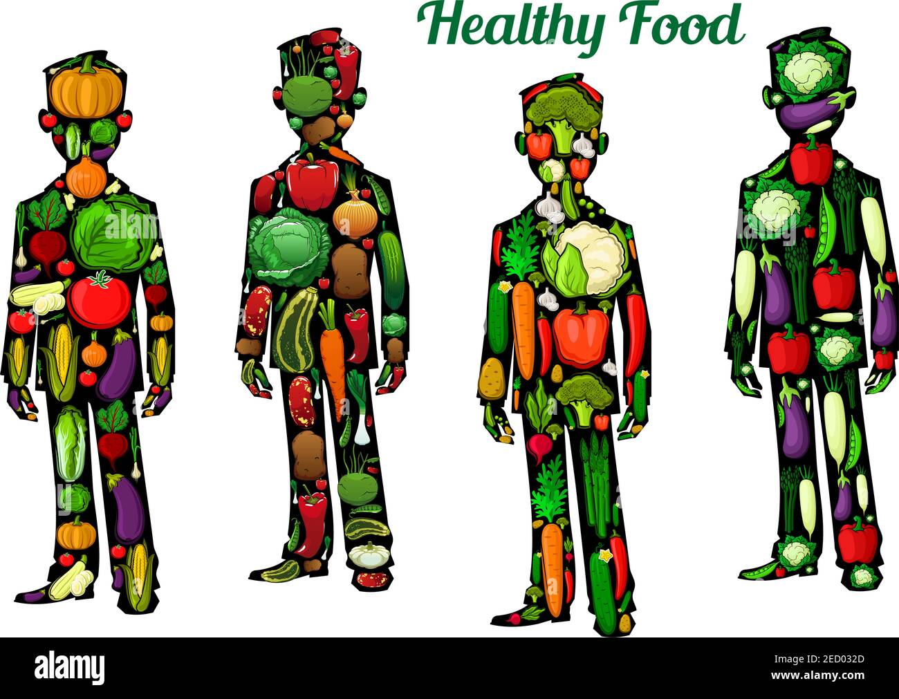 Man eating fruit vegetables Stock Vector Images - Alamy